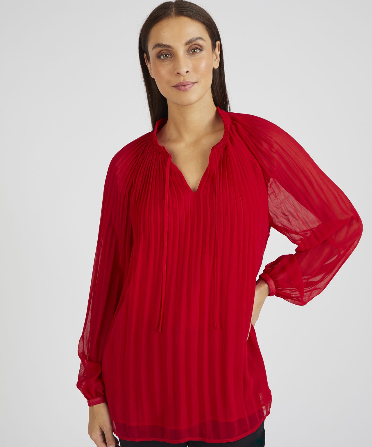 Pleated Blouse - Tunic - Damart.co.uk