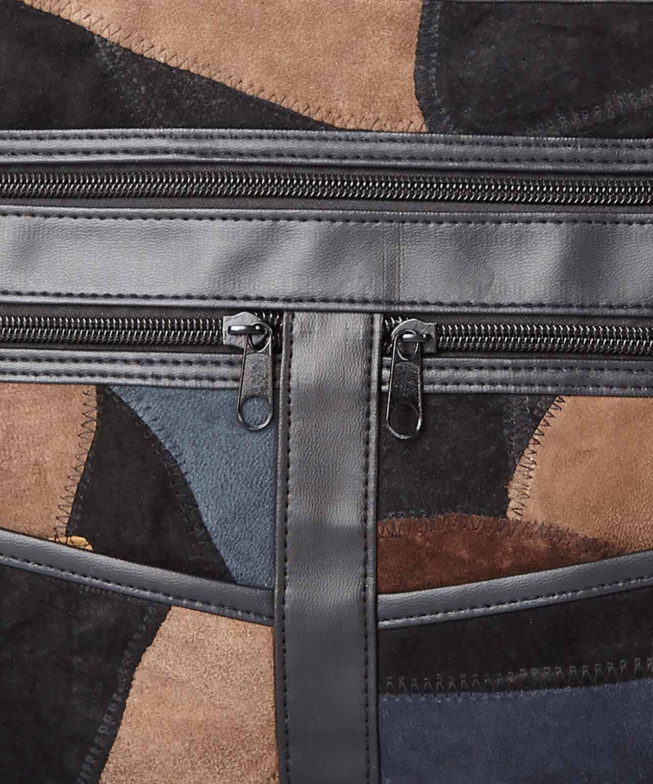 Leather Patchwork bag - Damart.co.uk