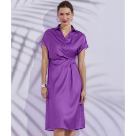 Draped Front Dress - Dress - Damart.co.uk