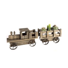 Wooden Train Carriage Planter - Damart.co.uk