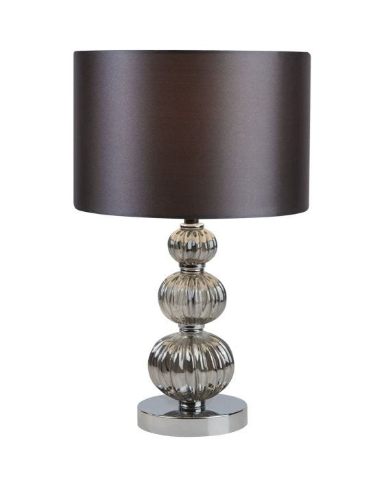 Chrome Glass Stacked Table Lamp - Damart.co.uk